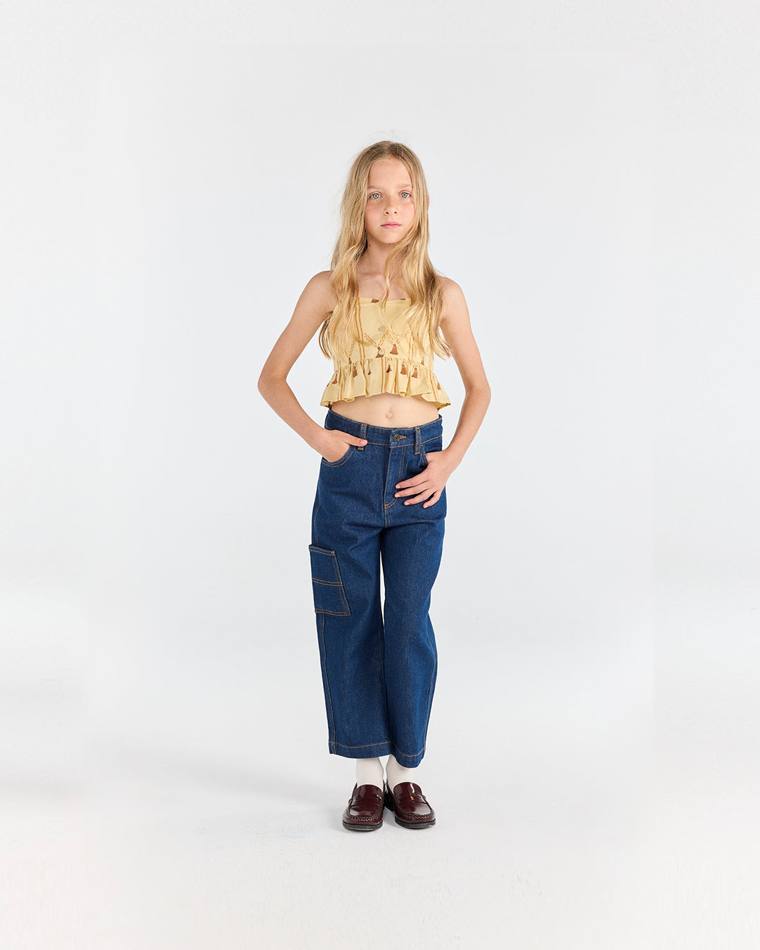 The Animals Observatory :: Condor Denim Kid Pants Blue – The Front Shop