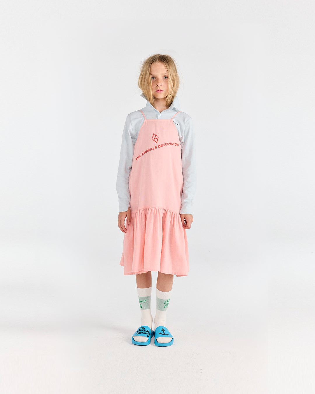 The Animals Observatory :: Hummingbird Kid Dress Soft Pink – The Front Shop