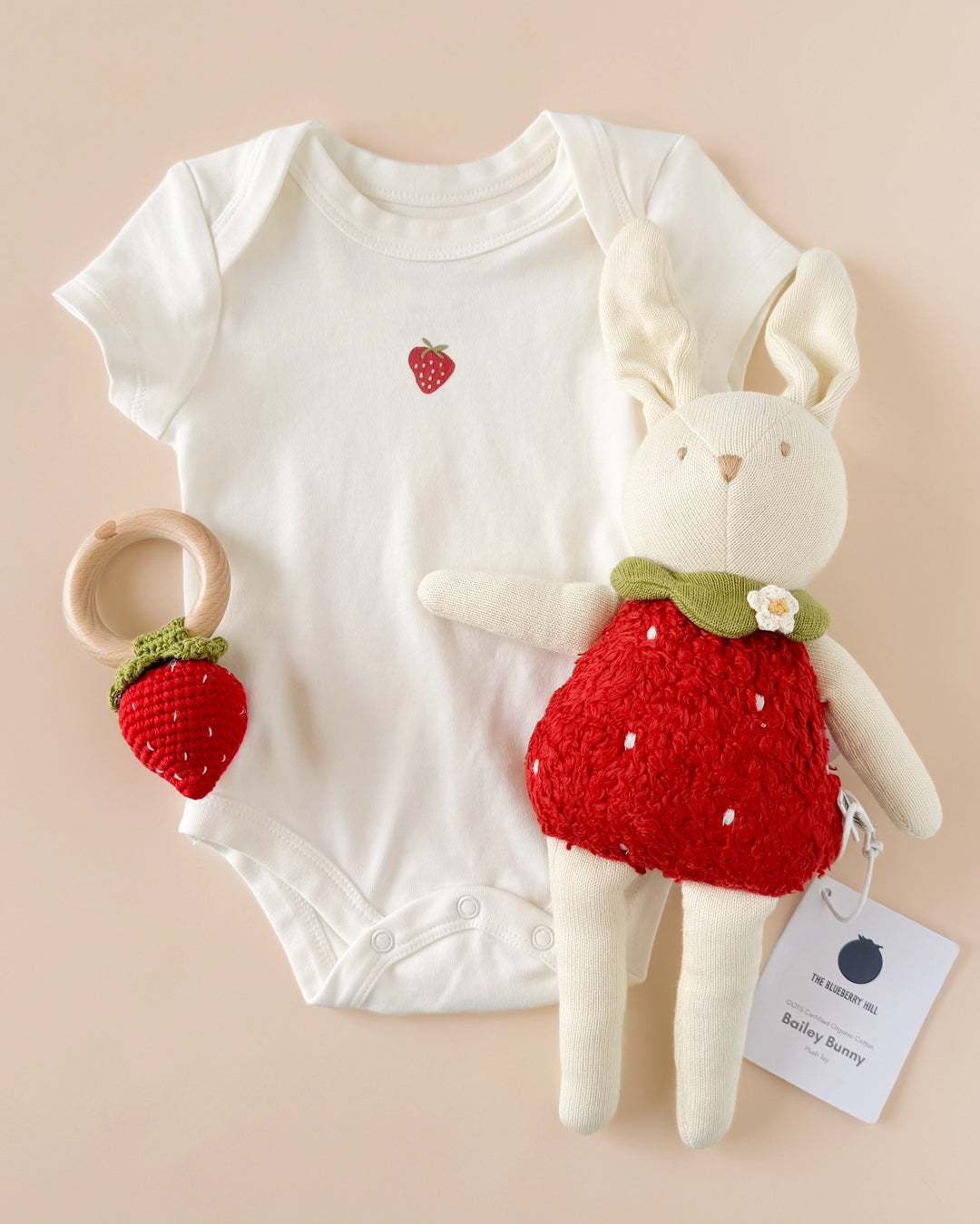 The Blueberry Hill :: Strawberry Teether and Rattle – The Front Shop