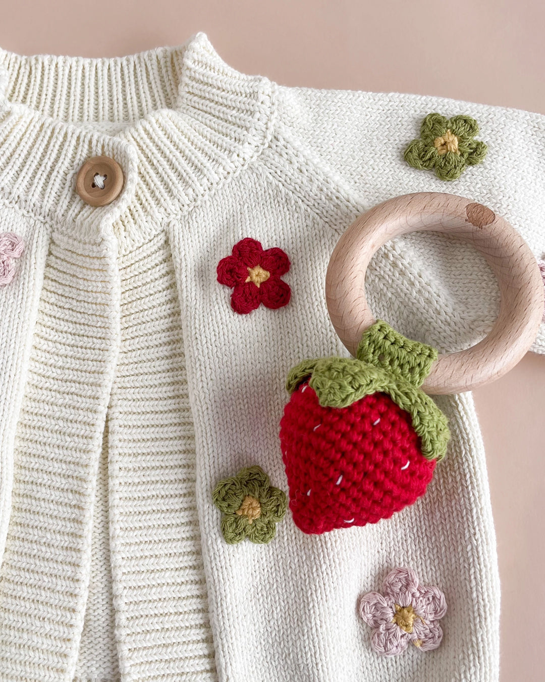 The Blueberry Hill :: Strawberry Teether and Rattle – The Front Shop