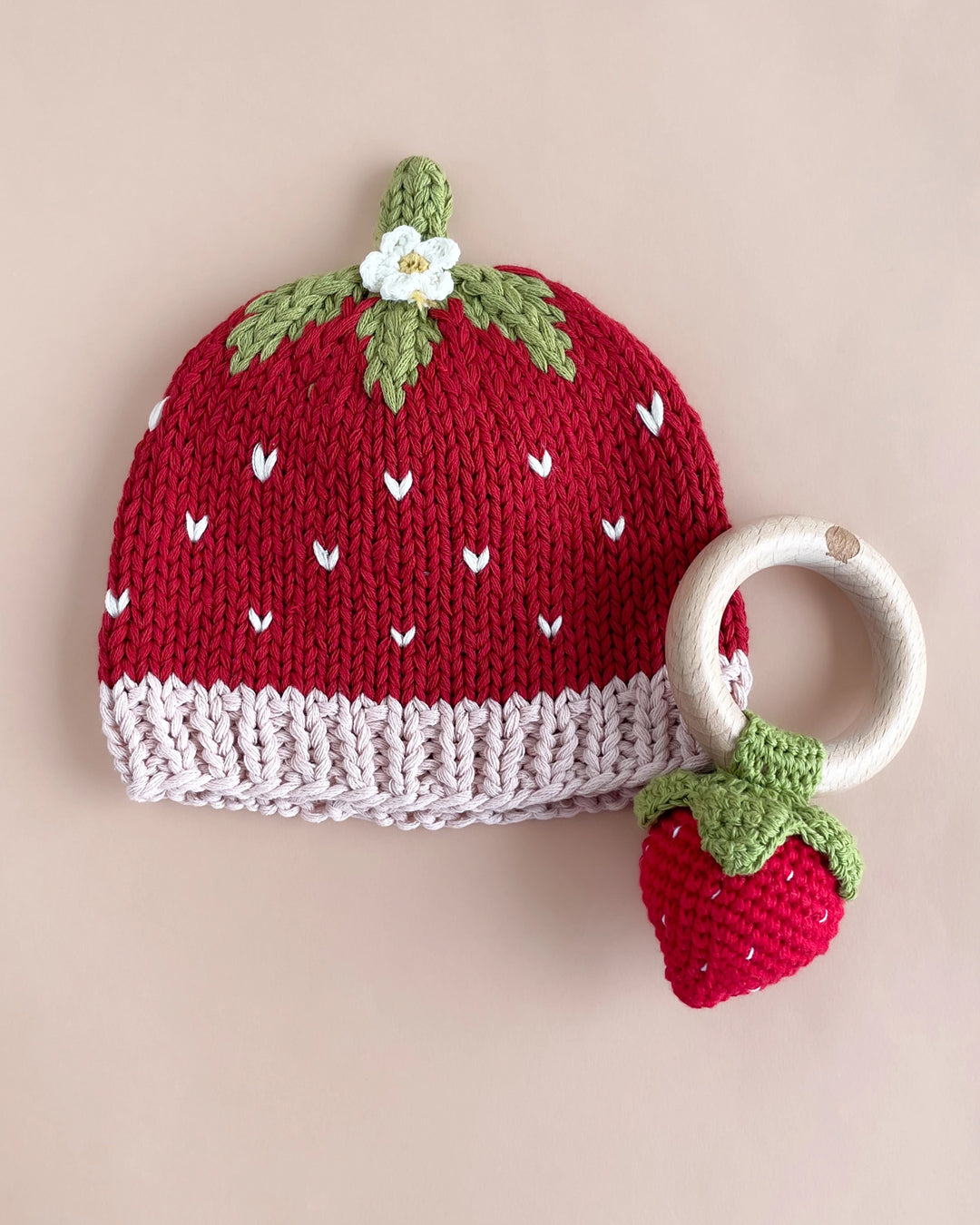 The Blueberry Hill :: Strawberry Teether and Rattle – The Front Shop