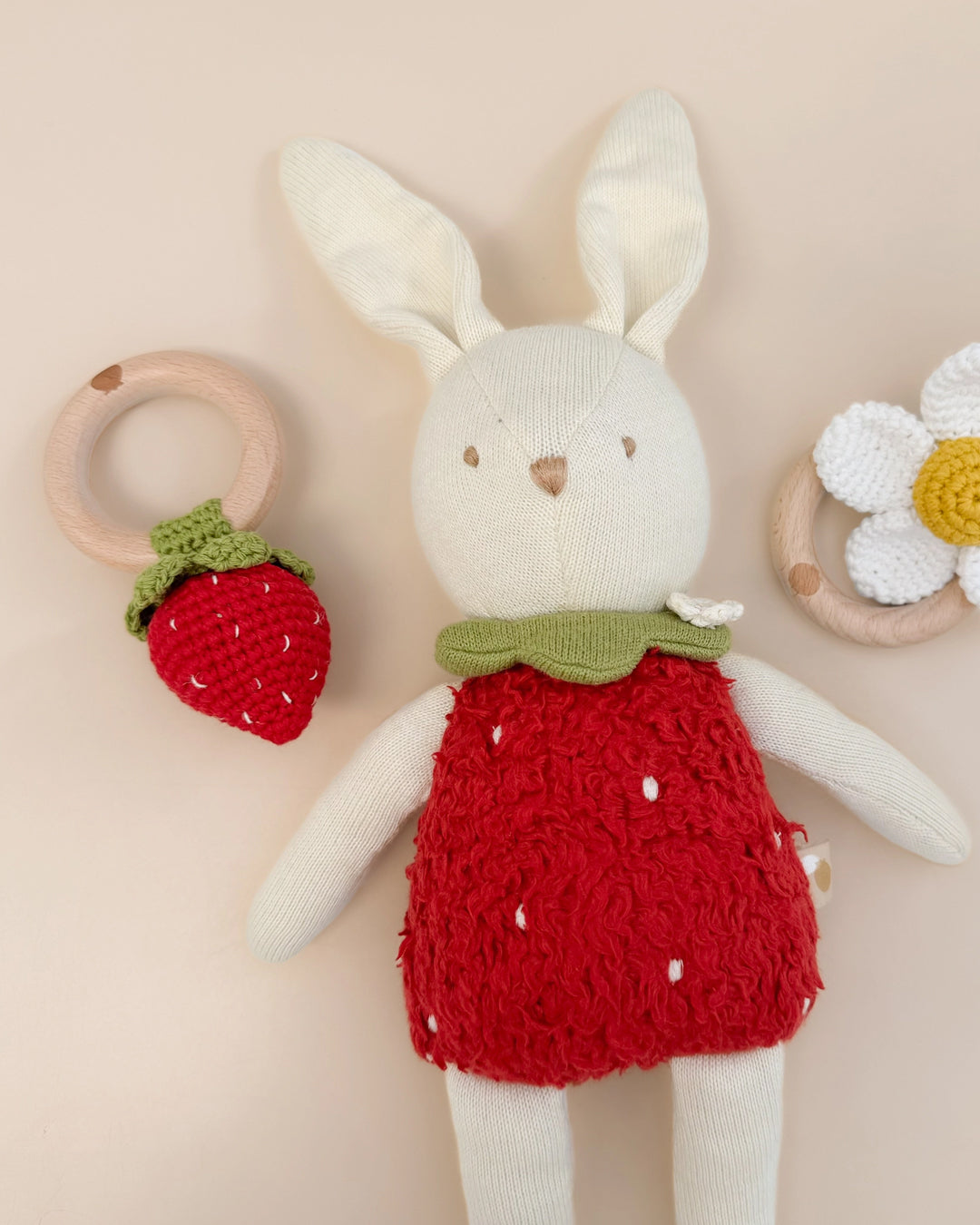 The Blueberry Hill :: Strawberry Teether and Rattle – The Front Shop